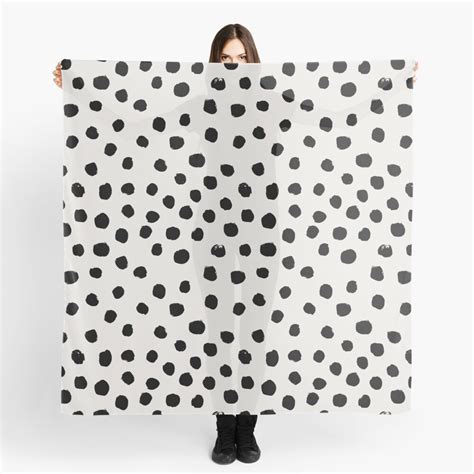 Preppy Brushstroke Free Polka Dots Black And White Spots Dots