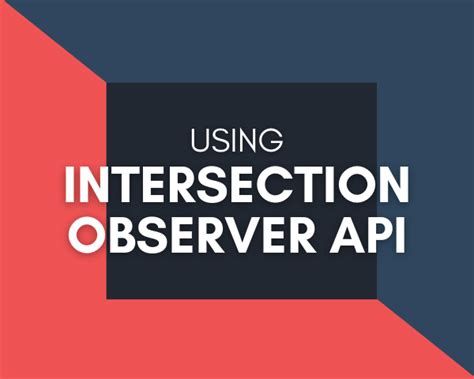 how to use intersection observer to fade in content with js