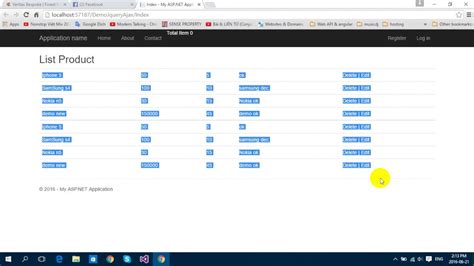 jquery ajax add edit delete data with entity frameword
