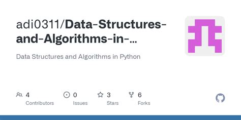 Github Adi0311 Data Structures And Algorithms In Python Data