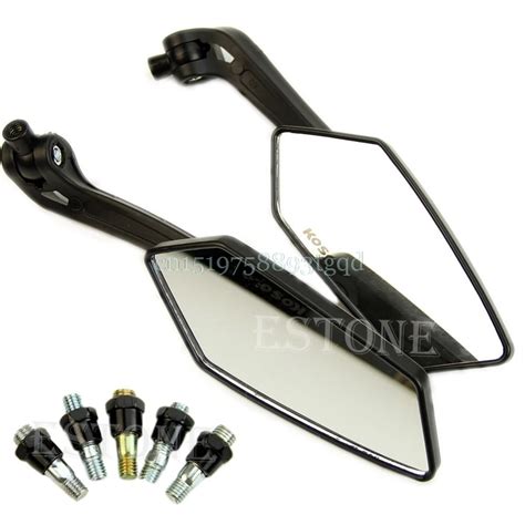 1pair Universal Scooter Rearview Mirrors Pair Moped Atv Motorcycle