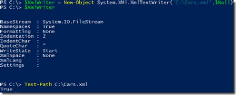 using powershell to create xml documents