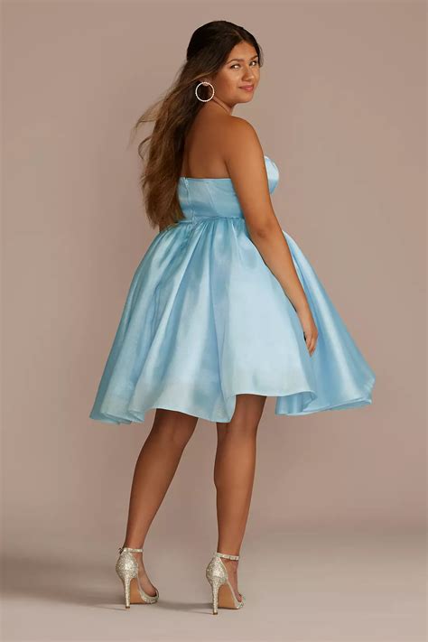 Strapless Sweetheart Damas Organza Ruffle Dress Davids Bridal