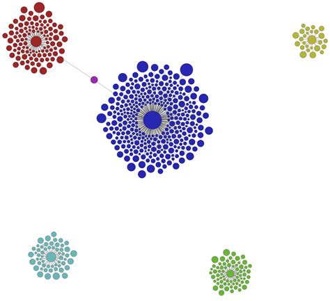 the output of the markov cluster process applied to the lon from figure