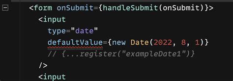 issue cannot set date type defaultvalue in useform by typescript