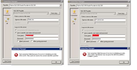 trouble connecting to oracle db from ssis 2008 stack overflow