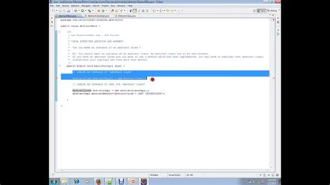 dont instantiate abstract class java youtube