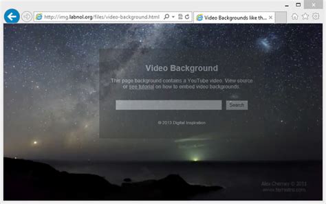 how to use youtube videos as your webpage background