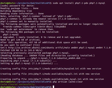 laravel 5 4 on php 7 0 pdo exception could not find