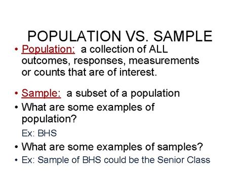 Population And Sample Examples Chapter 8 Sample Sampling Techniques