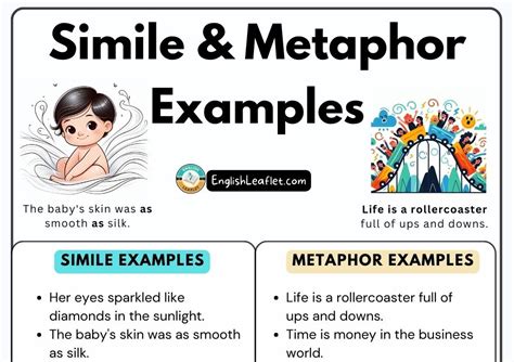 Simile And Metaphor Examples Difference Between Simile And Metaphor