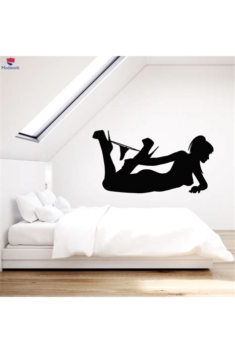 Modatools Yatak Odası Duvar Sticker Seksi Sıcak Çıplak Kız Kadın Çıplak