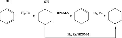 Proposed Reaction Pathway For Hydrodeoxygenation Of Phenol Over The