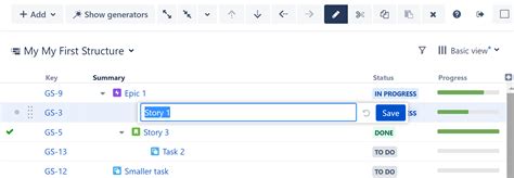 editing issues from within structure structure for jira cloud