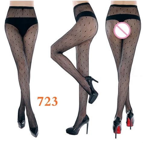 Multi Style Sexy Small Mesh Jacquard Stockings Elastic Embroidery