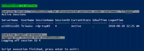 powershell powershell se déconnecter de la session À
