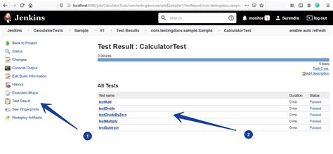 run calculator junit tests using jenkins