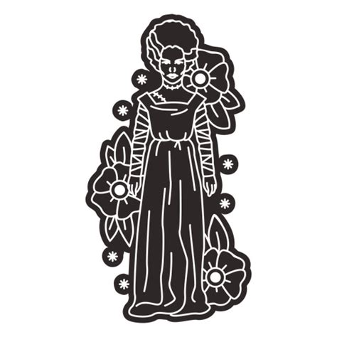 Design Png E Svg De Noiva Zumbi Com Flores Para Camisetas