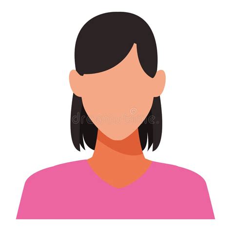 Woman Portrait Faceless Stock Vector Illustration Of Icon 145077493