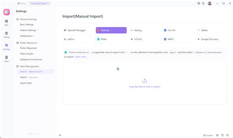 how to import export postman collection data
