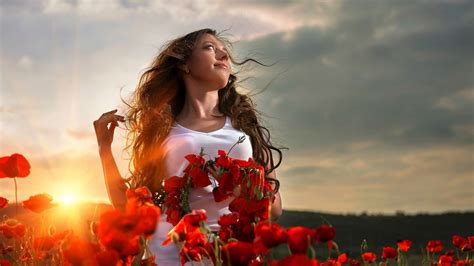 Sunlight Landscape Women Outdoors Women Model Depth Of Field
