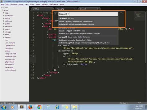 laravel 5 artisan artisans web