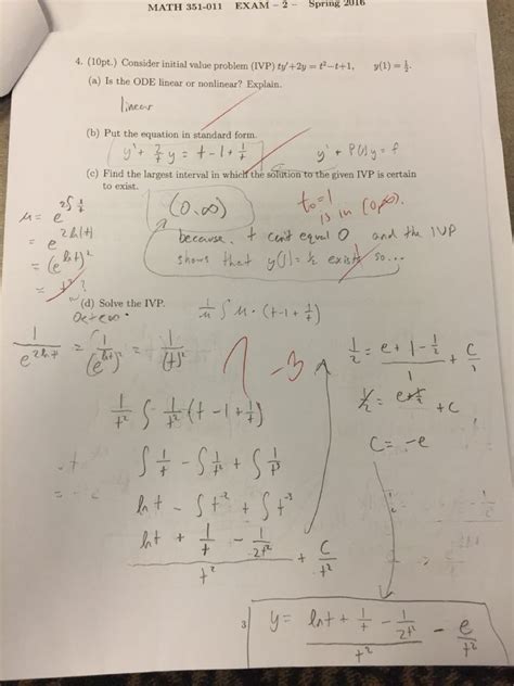 solved consider initial value problem ivp ty prime 2y