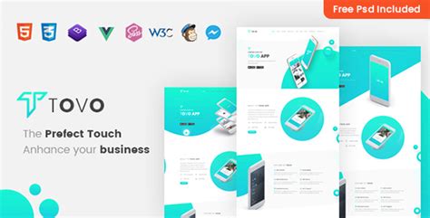 [free download] tovo vue js app landing page