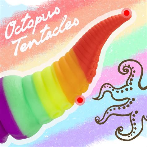 Rainbow Monsters Huge Liquid Silicone Realistic Octopus Tentacles Anal