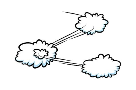 Vetores De Efeito De Velocidade Cômico Com Nuvens Nuvens Cômicas Com