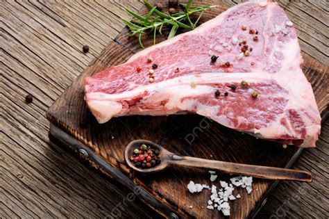 Steak Daging Marmer Mentah Foto Latar Belakang Dan Gambar Untuk
