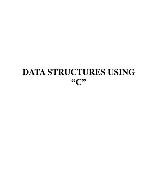 Dsa Using C Data Structures Using