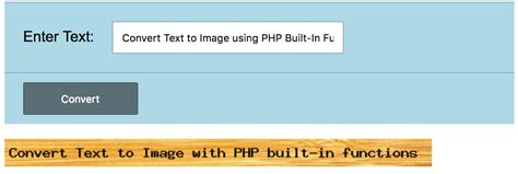 how to convert text to image using php phppot