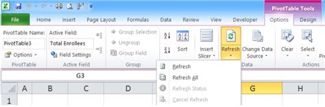 how to refresh a pivot table in excel excelchat