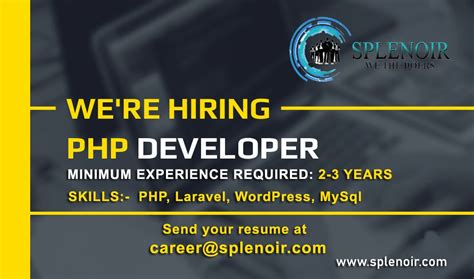 we are hiring php developer we are hiring php resume flyer career