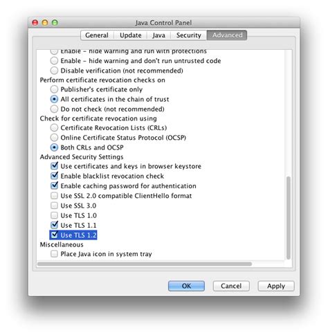 ssl enable tls 1 1 and 1 2 for clients on java 7 super user