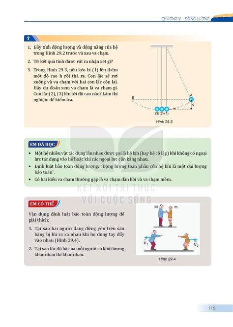 [sgk Scan] Bài 29 Định Luật Bảo Toàn động Lượng Sách Giáo Khoa Học