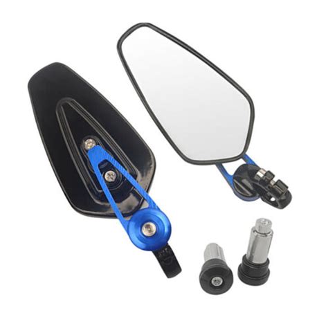 Blackandblue 1 Pair Universal Motorcycle 7 8 Handle Bar End Rearview
