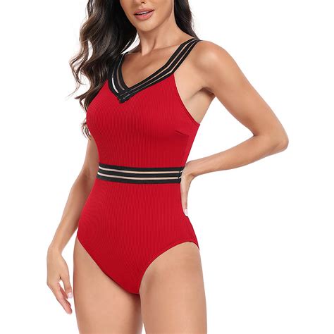 Wyongtao Womens One Piece Sport Swimsuits Athletic Swimwear Bathing