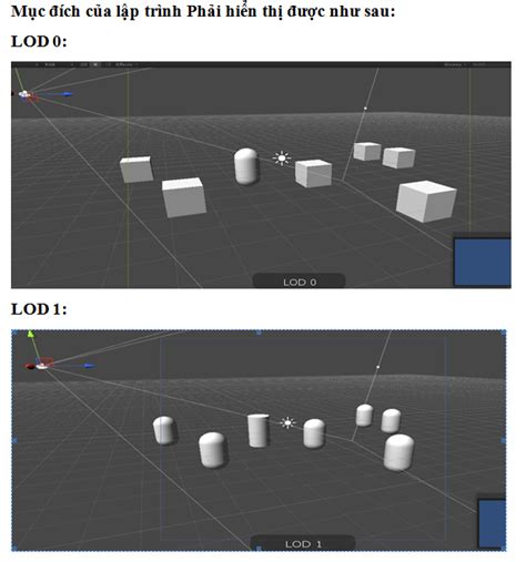 sử dụng lod trong unity để thực hiện giảm nhẹ đồ họa cho game 3d bài