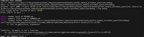 【已解决】gitbook出错：npm node modules graceful fs polyfills js typeerror cb
