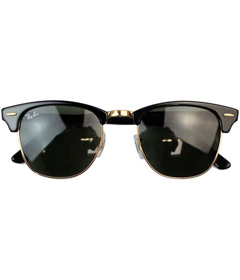 Ray Ban Clubmaster Retro 50s Mod Icon Sunglasses In Black