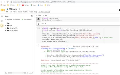 importerror cannot import name ‘tfdistilbertmodel fantas…hit