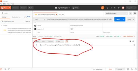 php unable to post data for registering new user in