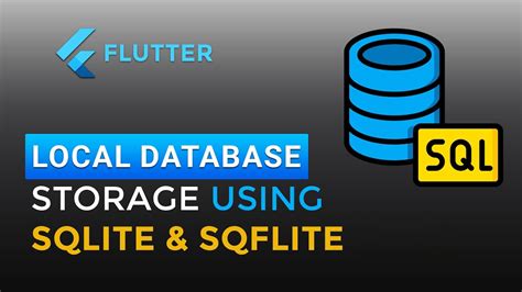 flutter sql database storage using sqlite and sqflite crud youtube