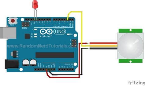 arduino with pir motion sensor random nerd tutorials