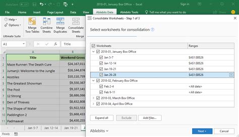 how to consolidate data in excel summarize values into