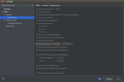 how to close the intellij idea method parameter hint stack overflow
