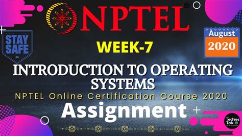 nptel introduction to operating systems week 7 quiz assignment