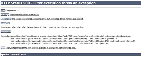 status 500 filter execution threw an exception jira hot sex picture
